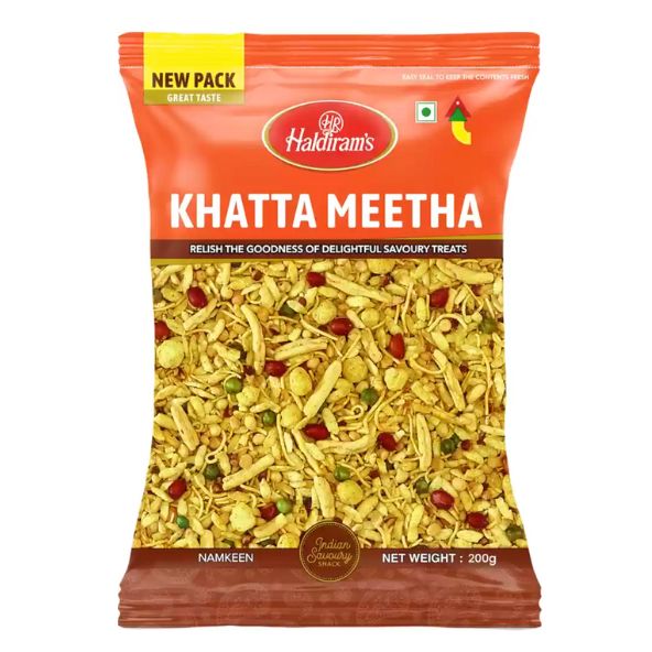 HALDIRAMS khatta MEETHA SNACK 200 pack of 3 – Pound Veg