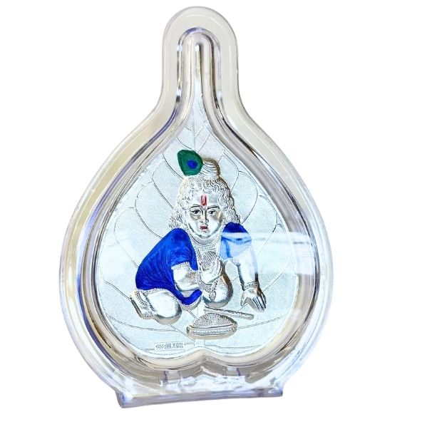 Traditional Silver Plated /Krishna/Pooja/Pan Stand, Size: 4 Inch(heigh ...
